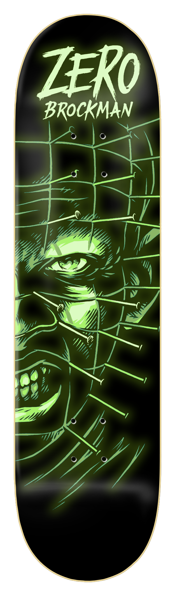 Zero Skateboard Deck Fright Night Glow in the Dark James Brockman 8.25 ...